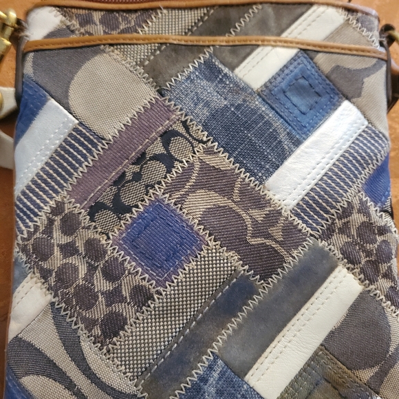 Coach | Bags | Coach 208 Denim Patchwork Swingpack Crossbody 4462 ...